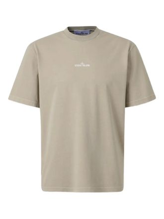 Stone Island T-Shirt mit Logo-Print - Nude