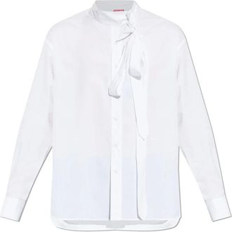 Kenzo Homme, Chemises, Blanc, Taille: S Bow Collar Shirt