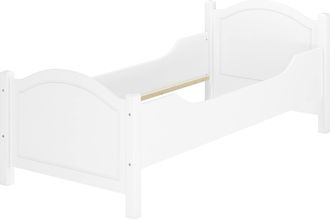 Erst-Holz Seniorenbett extra hoch weiß 100x200 Holzbett Einzelbett Gästebett 60.40-10WoR