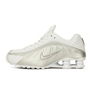 Nike Wei&szlig; Metallic Silber Shox R4 Sneakers - - Sport - Damen - Wei&szlig; - 36 EU