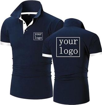 Generic Personnalisez Votre Propre Design T-Shirt Imprim&eacute; Photo/Logo/Texte Chemise Polo De Sport Respirant D&eacute;t&eacute; Personnalis&eacute; &Agrave; Manches Courtes Classique Homme