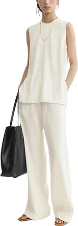 Toteme Woven Stripe Tank Top - White