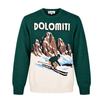 MC2 Saint Barth Rundhals-Strickware - - Knitwear - Herren - Gr&uuml;n - L