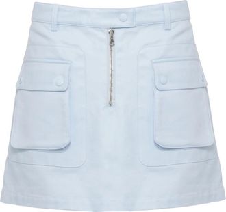 Casablanca Femme, Jupes, Bleu, Taille: 36 FR Minijupe en coton