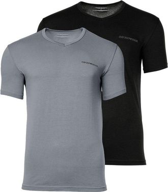 Emporio Armani T-Shirt Herren T-Shirt 2er Pack Baumwolle CORE LOGOBAND (Packung, 2er Pack)