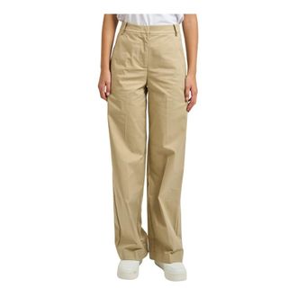 Patrizia Pepe Femme, Pantalons, Beige, Taille: 42 FR Pantalon Palazzo