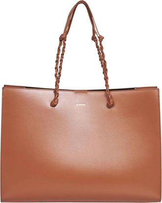 Jil Sander Femme, Sacs, Brun, Taille: ONE Size Smooth Leather Tote