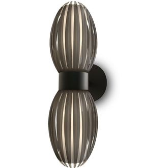 Belid Tentacle Applique Up & Down Noir, Fum&eacute;, Interrupteur sur Cordon 2x G9