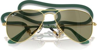 Ray-Ban unisex, Accessoires, Jaune, Taille: 52 MM Rj9506S Aviator