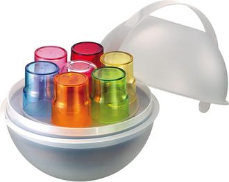 Guzzini Happy Hour, Picknick Set 6 Personen PIC BOLL - Verschiedene Farben, 27,5 x 27 x h23,5 cm - 06430152
