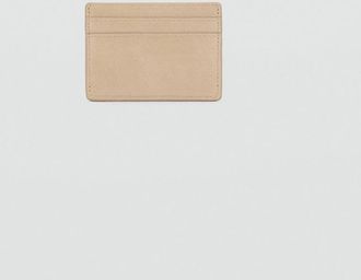 Mango Kartenetui in genarbter Leder-Effekt beige - Damen - Einheitsgröße - MANGO