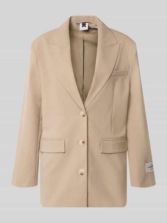 Karo Kauer Oversized Longblazer mit Label-Patch R&uuml;cken