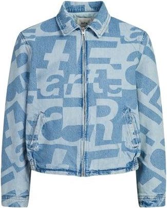 Arte Veste droite imprim&eacute;e en denim de coton