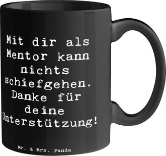 Mr. & Mrs. Panda Pott Spruch Beste Mentor - Geschenk, Tasse mit Motiv, Teetasse, Kaffeetasse, Geduld, Kaffeebecher, Ratgeber, Aufmerksamkeit, Bedanken, Anerkennung, In