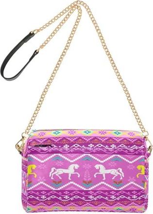 HMZXZ Sacs à bandoulière géométriques thaïlandais pour femmes, sacs à main en cuir, petits sacs à main à bandoulière ethniques