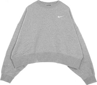 Nike Kurzer Sweatshirt mit Rundhalsausschnitt - - Sweatshirts & Hoodies - Damen - Grau - L