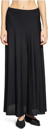 Jil Sander Femme, Jupes, Noir, Taille: 36 FR Fluid Viscose Skirt