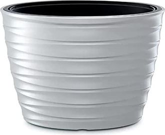 Prosperplast Ovaler Topf, 55 l, mit Tank, Ma&szlig;e (mm) 593 x 393 x 420, Farbe: Wei&szlig;, Grande