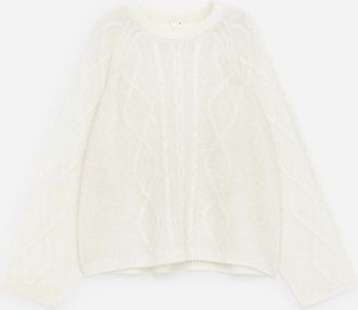Arket Pullover Aus Wolle Und Mohair -Wei&szlig;