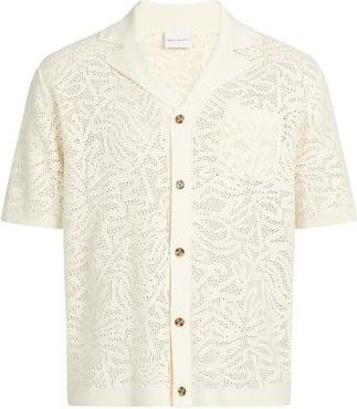 Dr&ocirc;le de Monsieur Chemise ajour&eacute;e en coton