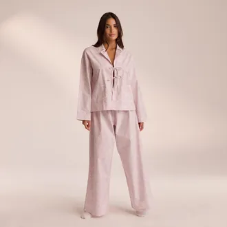 Lounge Pantalon de Pyjama en Coton - Lilas - XXL - Le Cadeau Parfait pour Elle