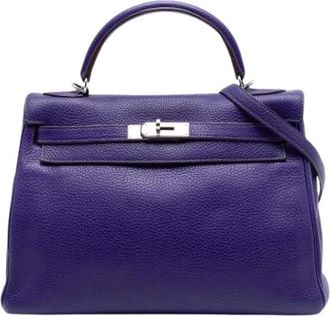 Herm&egrave;s Pre-owned Kelly 35 - Femme - Pre-owned - Violet - Taille: ONE Size