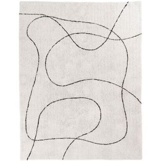 House Nordic House Nordic - Tapis 200x300 cm forme organique en coton blanc et noir