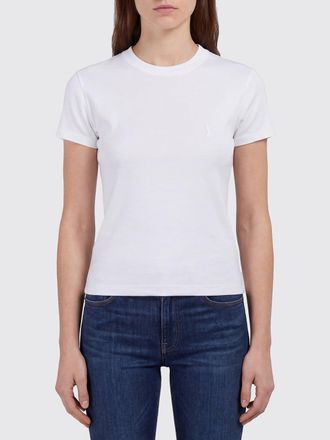 Saint Laurent Slim-Fit T-Shirt aus Baumwolle mit YSL-Monogramm