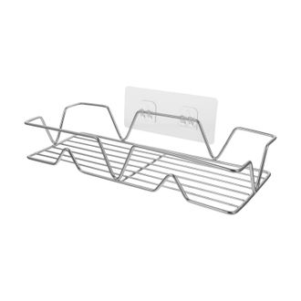 BESPORTBLE Robustes Eckregal aus Edelstahl Wandmontiertes Badezimmer Organizer Regal Platzsparendes K&uuml;chen und Badregal ohne Bohren Rostfrei und Edelstahlbeschic