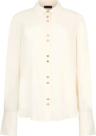 Liu Jo Femme, Blouses et Chemises, Beige, Taille: 44 FR Camicia Maica Lunga