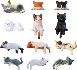 Generico Katzenfiguren f&uuml;r den Schreibtisch, Modell Katze aus Harz, kompakt und liebenswert, Spielzeug f&uuml;r Auto, f&uuml;r Limousine, Pickup, Anh&auml;nger, Computer, Zuh