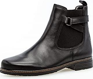 Gabor Femme Bottines, Dame Bottines Chelsea,Semelle intérieure Amovible,Bottines,Bottes de Glisse,fourré,Bottes dhiver,Noir (Schwarz),41 EU / 7.5 UK