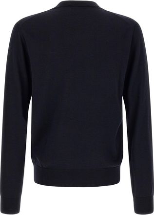 Dolce & Gabbana Embroidered Heraldic Coat of Arms Sweater - Navy