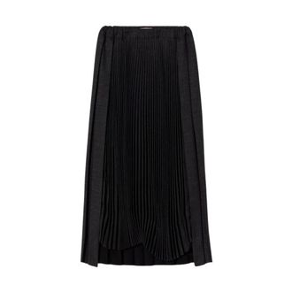 Plan C Faltenrock - - Skirts - Damen - Grau - S