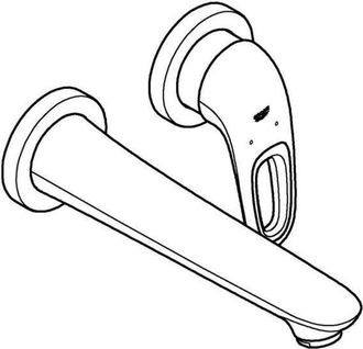 GROHE Eurostyle 2-Loch-Waschtischbatterie, offener Hebelgriff, - Grohe