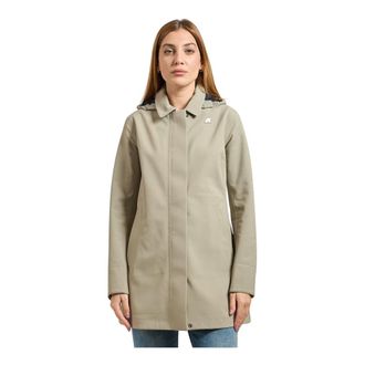 K-Way Wasserdichter Trenchcoat f&uuml;r Frauen - - Jackets - Damen - Gr&uuml;n - XS