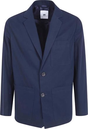 PT01 Pt01, Homme, Vestes, Bleu, Taille: XL Single Breasted Jacket