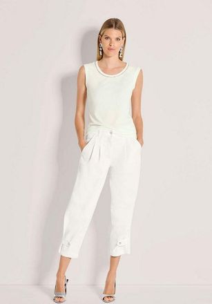 Madeleine Kurzarmshirt Elegantes Kurzarm Sommeroberteil mit Strass Viskose-Shirt mit Rundhalsausschnitt, &auml;rmellos