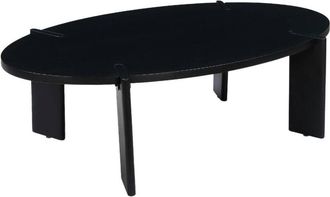 Sweeek Ovaler Couchtisch aus Massivholz 120 cm