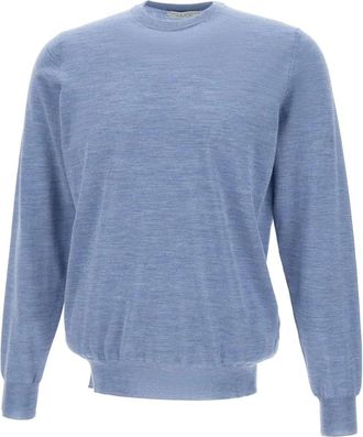 FILIPPO DE LAURENTIIS Homme, Pulls, Bleu, Taille: 2XL Pull en laine mérinos extrafine 120s