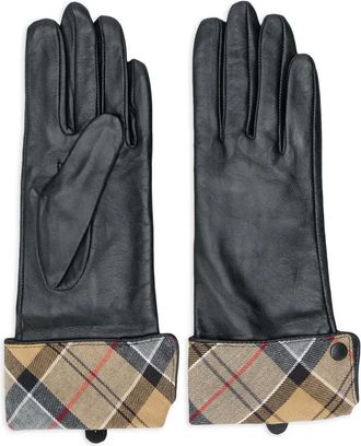 Barbour gants à empiècements contrastants - Noir