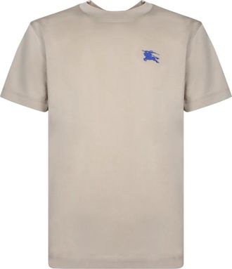 Burberry Homme, Tops, Beige, Taille: XS T-shirt beige avec logo bleu