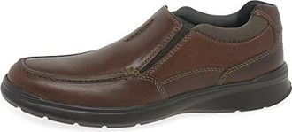 Clarks Homme Cotrell Free Chaussures Plates Loafer, Cuir De Tabac, 42.5 EU