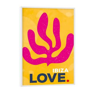 artboxONE Poster mit wei&szlig;em Rahmen 18x13 cm Abstrakt Ibiza Love - Fifth - Bild japandi Art Einrichtung