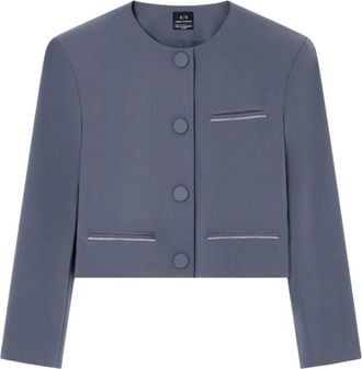 A|X Armani Exchange Femme, Vestes, Bleu, Taille: 42 FR Blazer Formale