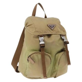 Prada Sac &agrave; dos vintage doccasion - Femme - Pre-owned - Beige - Taille: ONE Size
