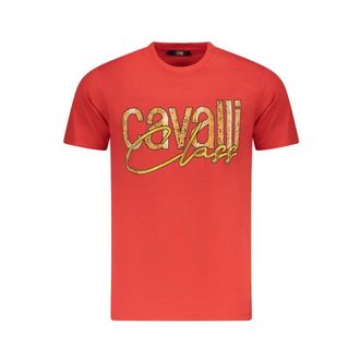 Cavalli Baumwoll-T-Shirt - - Tops - Herren - Rot - M
