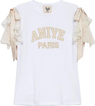 Aniye By Femme, Tops, Blanc, Taille: 36 FR Ribbon Urban T-shirt