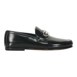 Ferragamo Klassische Lederslipper mit Horsebit-Detail - - Shoes - Herren - Schwarzk - 38 1/2 EU
