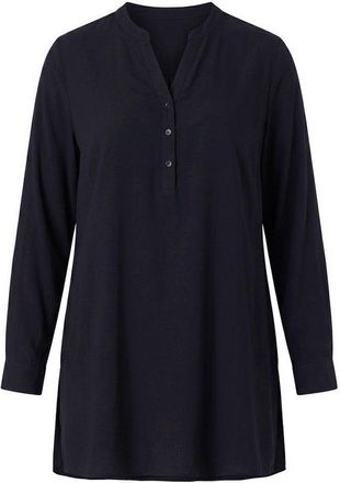 Miamoda Longbluse Bluse A-Linie Tunika-Ausschnitt Seitenschlitze